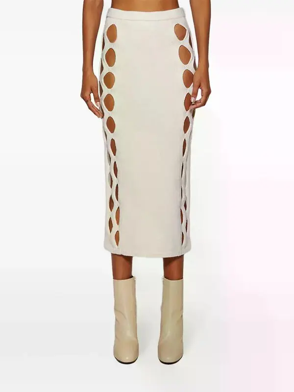 DIOTIMA Steer Knit Skirt - White