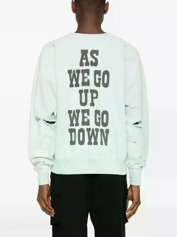 SAINT MXXXXXX Slogan-print Cotton Sweatshirt