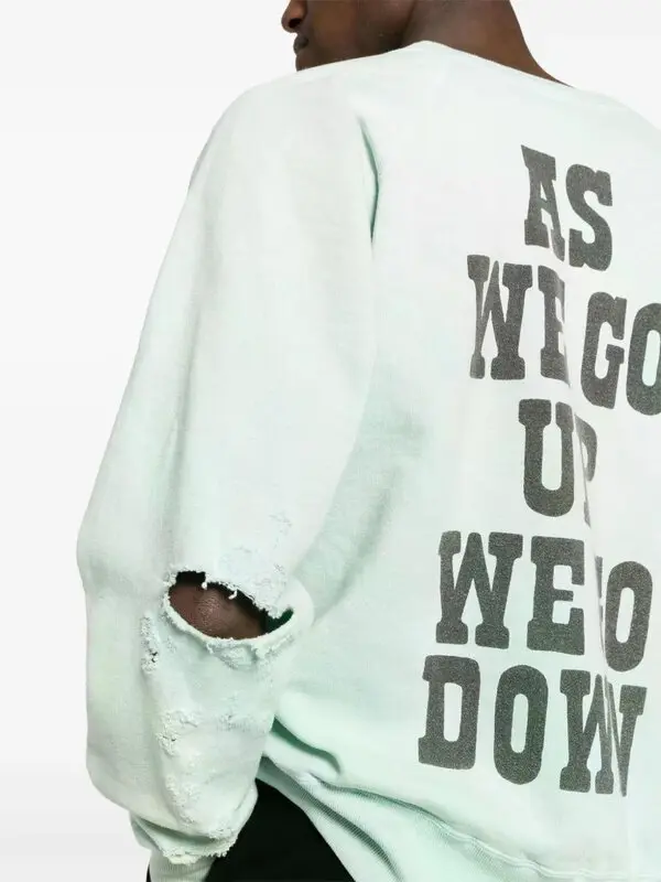 SAINT MXXXXXX Slogan-print Cotton Sweatshirt