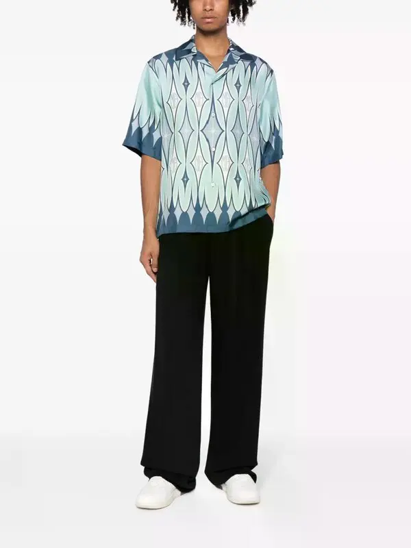 Amiri Argyle-print Silk Shirt