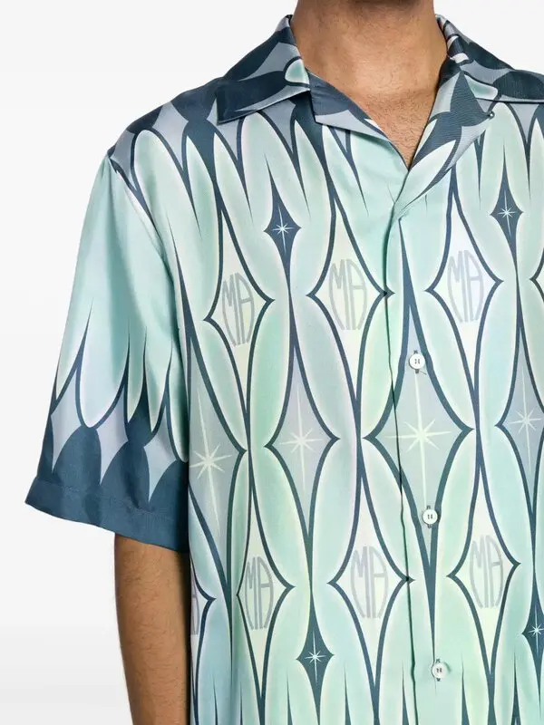 Amiri Argyle-print Silk Shirt