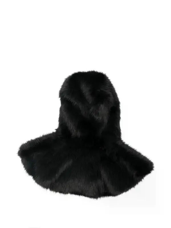 Simone Rocha Faux-fur Balaclava With Rhinestone Embellishment