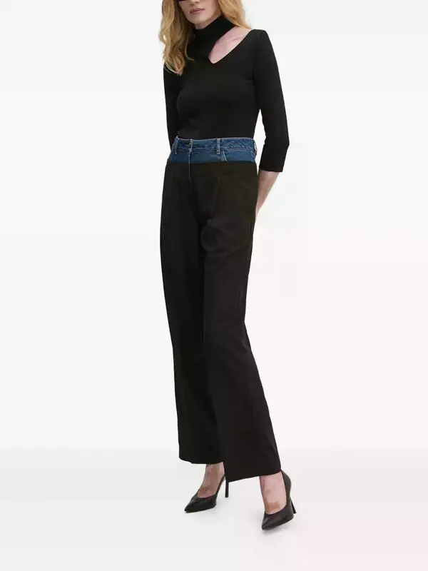 Sisley Denim-panel Trousers