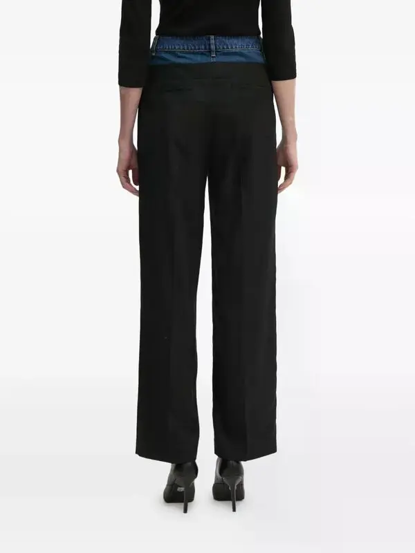 Sisley Denim-panel Trousers