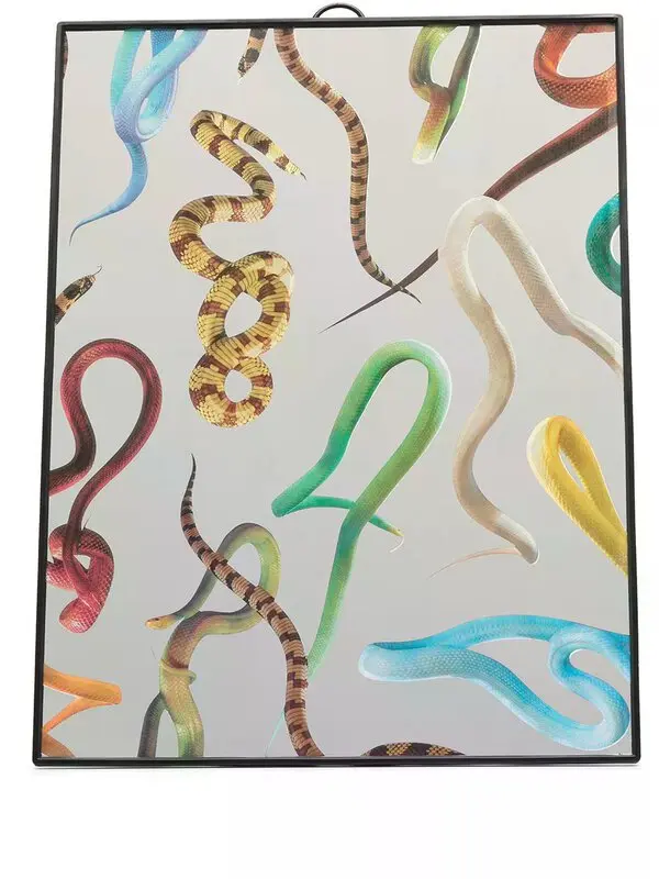 SELETTI Snake-print Mirror - Black