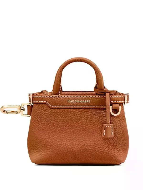 MAISON DE SABRE Sabrémoji Leather Palais Bag Charm - Brown