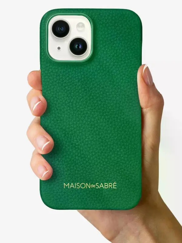 MAISON DE SABRE Leather Phone Case - Green