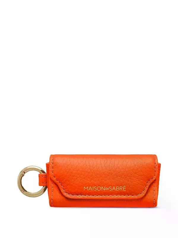 MAISON DE SABRE Leather Lipstick Charm - Orange