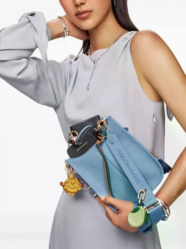 MAISON DE SABRE Mini Leather Saddle Bag - Blue