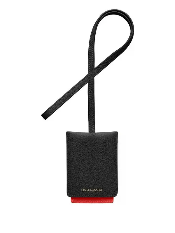 MAISON DE SABRE Leather Id Lanyard - Black