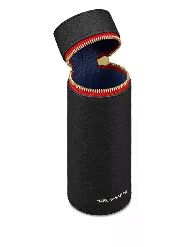 MAISON DE SABRE Zip Top Handle Leather Brush Case