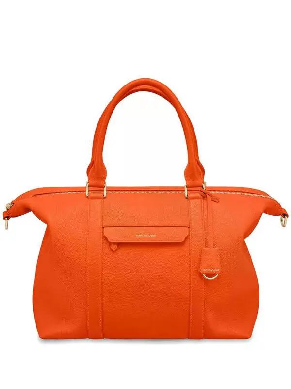MAISON DE SABRE Leather Weekender Bag - Orange