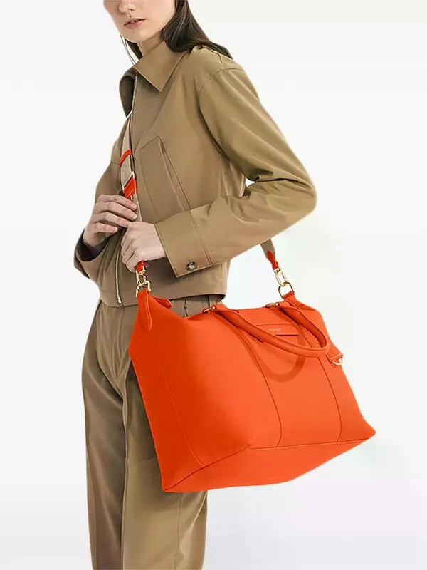 MAISON DE SABRE Leather Weekender Bag - Orange