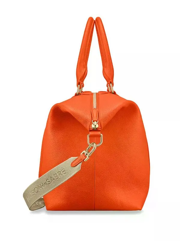 MAISON DE SABRE Leather Weekender Bag - Orange