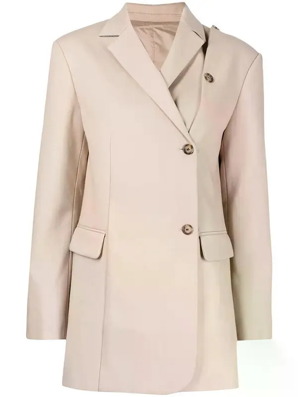 Rokh Asymmetrical Button Blazer