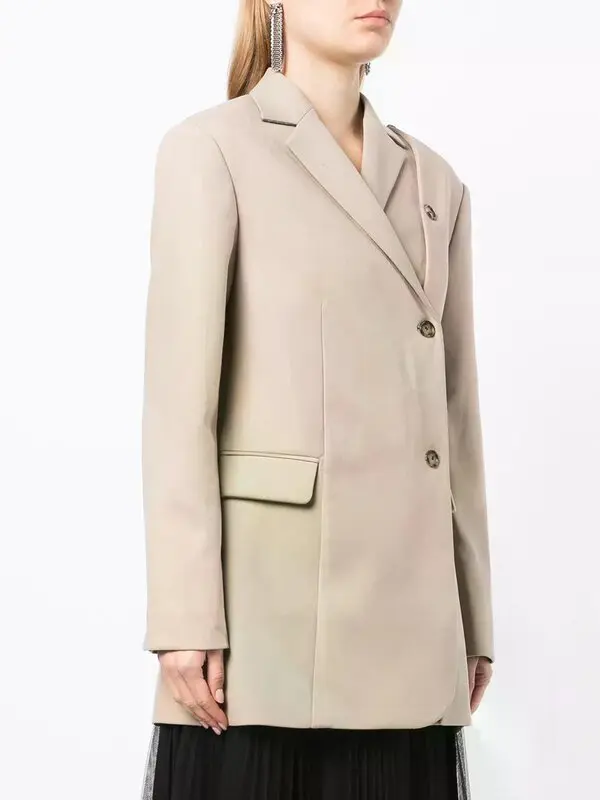 Rokh Asymmetrical Button Blazer