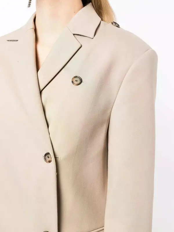 Rokh Asymmetrical Button Blazer