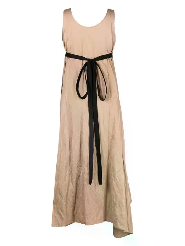 FORME D'EXPRESSION Belted Asymmetric-hem Dress