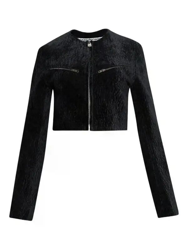 Alexander Wang Velvet-effect Cropped Jacket