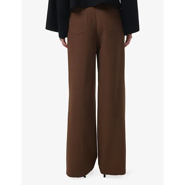 LEEM Drape-panel Wide-leg Woven Trousers