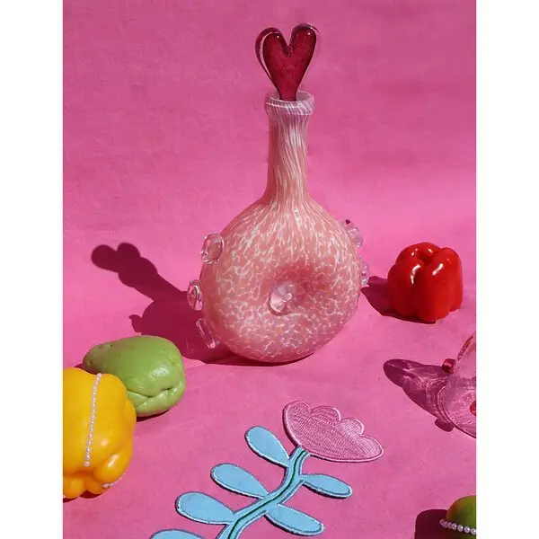 LAETITIA ROUGET Amour Glass Carafe - Pink