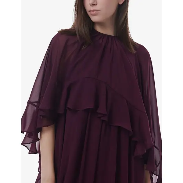 LEEM Woven Frilled Cape Maxi Kaftan