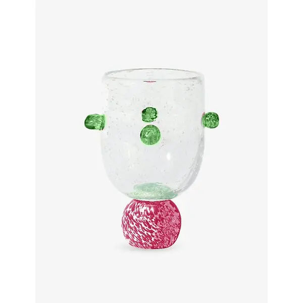 LAETITIA ROUGET Liliana Dotty Orchid Glass Tumbler - Pink