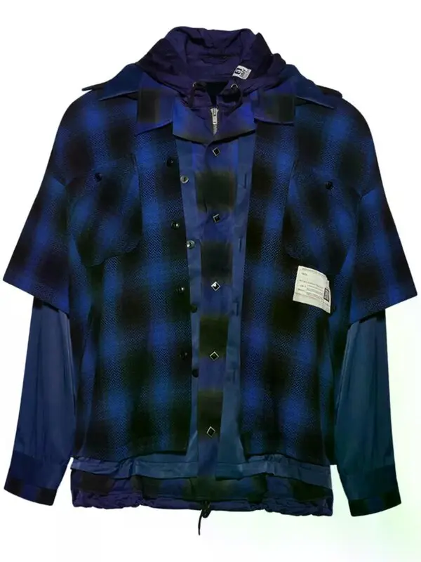 Mihara Yasuhiro Layered Checked-pattern Shirt