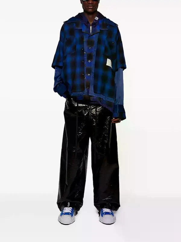 Mihara Yasuhiro Layered Checked-pattern Shirt