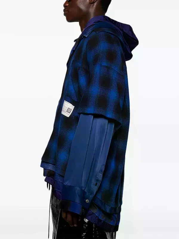 Mihara Yasuhiro Layered Checked-pattern Shirt