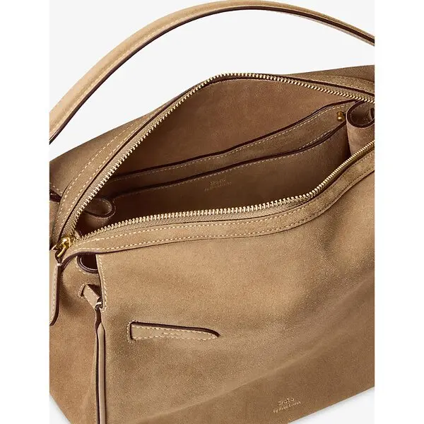 Polo Ralph Lauren Polo Id Suede Satchel - Clay