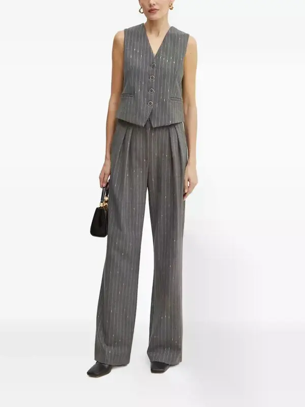 SIMONA CORSELLINI Pinstripe Buttoned Waistcoat