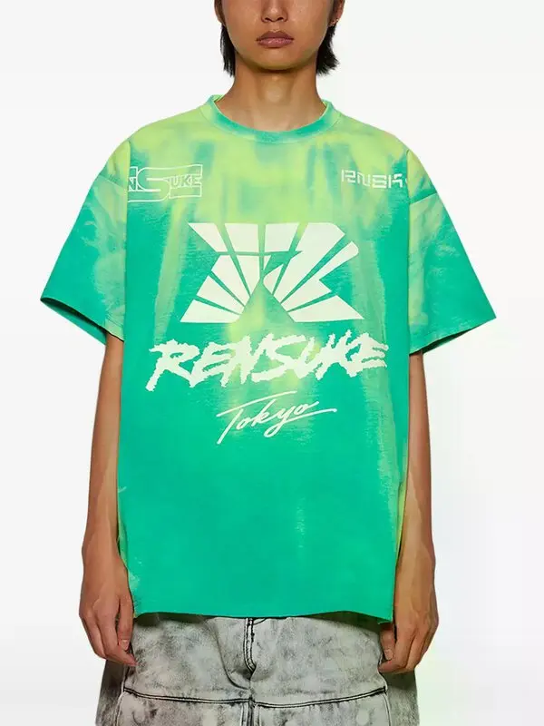 RENSUKE TOKYO Graphic Loose T-shirt - Green