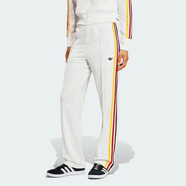 Adidas Firebird Classic Track Pants - Cloud White / Collegiate Gold / Team Power Red 2 / Black