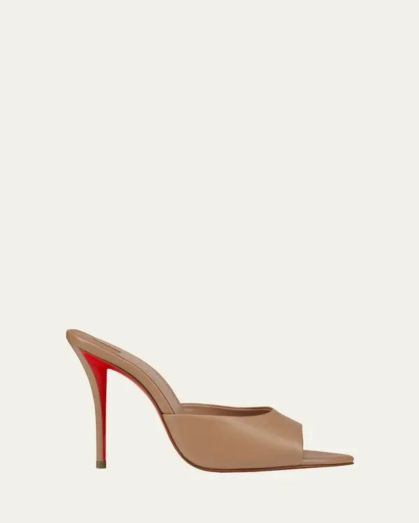 CHRISTIAN LOUBOUTIN 100mm Leather Mules With Red Sole