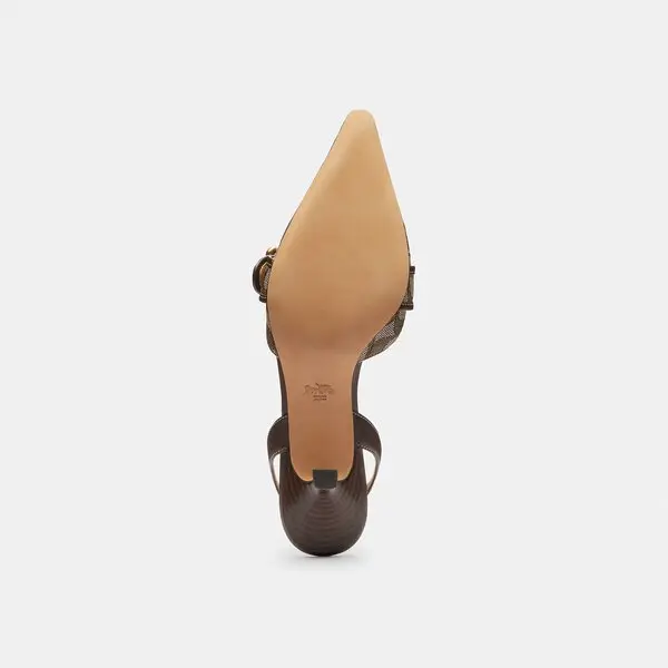 COACH Margot Signature Jacquard Slingbacks - Oak/maple
