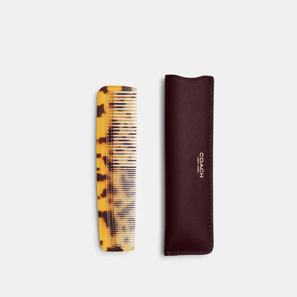 COACH Comb With Leather Sleeve