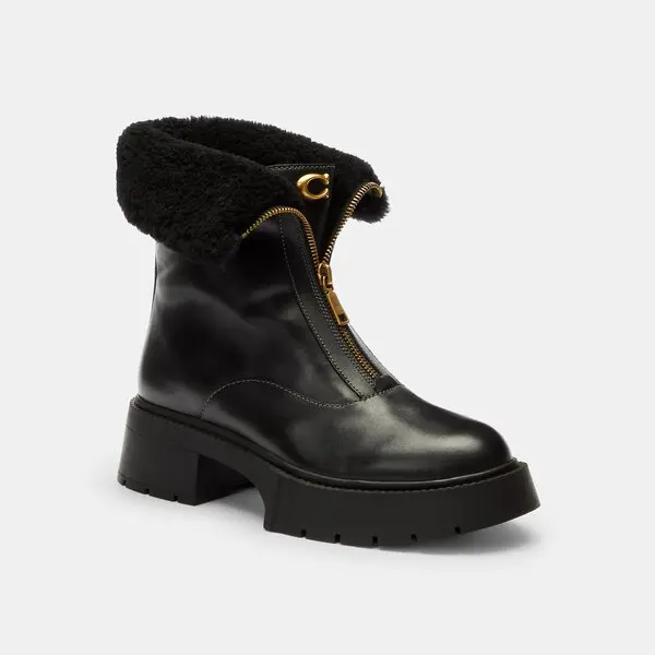 COACH Leah Platform Zip Bootie