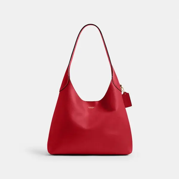 COACH Brooklyn 34 Shoulder Bag - Brass/scarlet