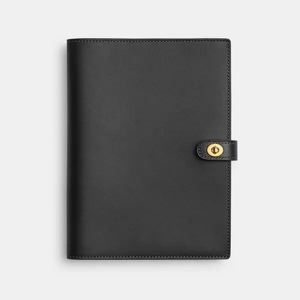 COACH Notebook - Brass/black