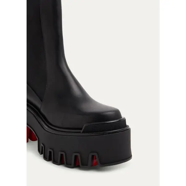CHRISTIAN LOUBOUTIN 80mm Marcharcroc Platform Chelsea Boots