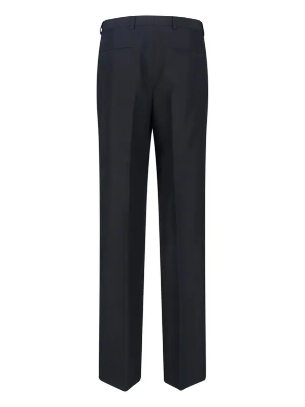 Gucci Silk Twill Straight Leg Pants