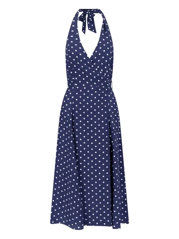 P.a.r.o.s.h Polka Dot Maxi Dress - Blue