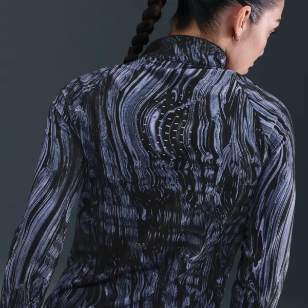 Nike Swift Dri-fit Uv 1/2-zip Printed Running Top
