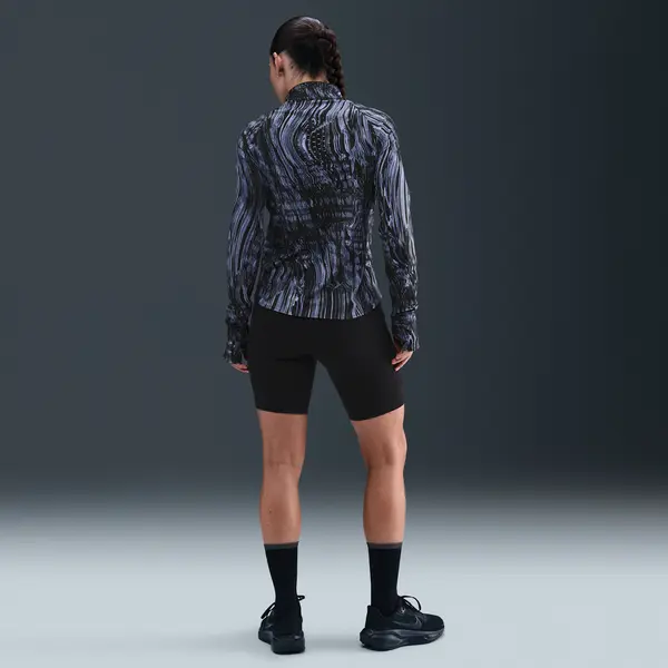Nike Swift Dri-fit Uv 1/2-zip Printed Running Top