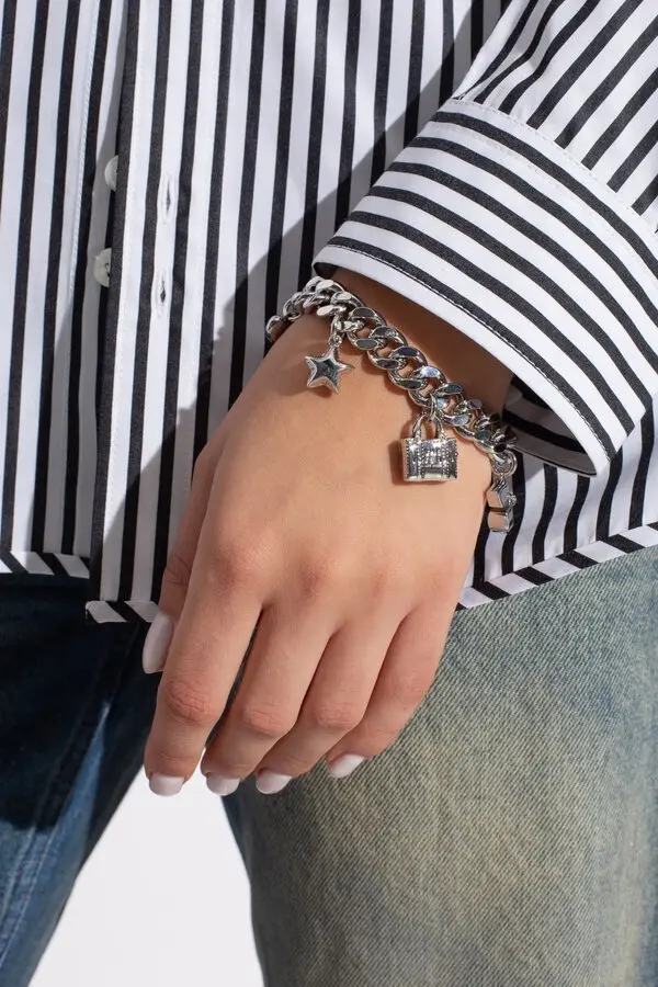Marc Jacobs Brass Charm Bracelet - Silver