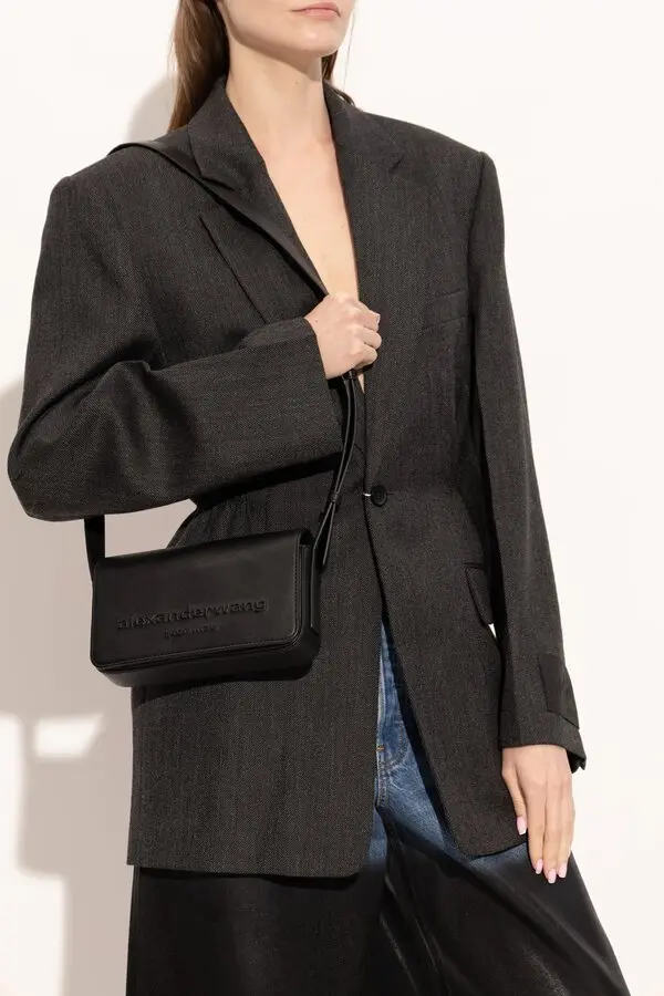 Alexander Wang Punch Flap Shoulder Bag - Black