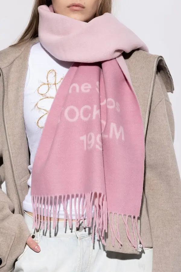 Acne Studios Wool Scarf - Pink