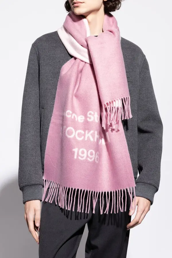 Acne Studios Wool Scarf - Pink
