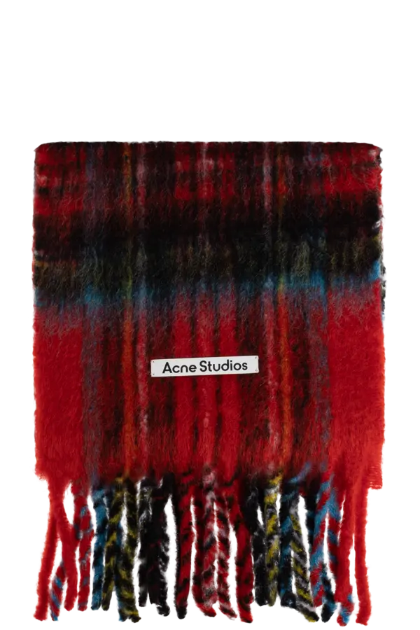Acne Studios Mohair Scarf - Red